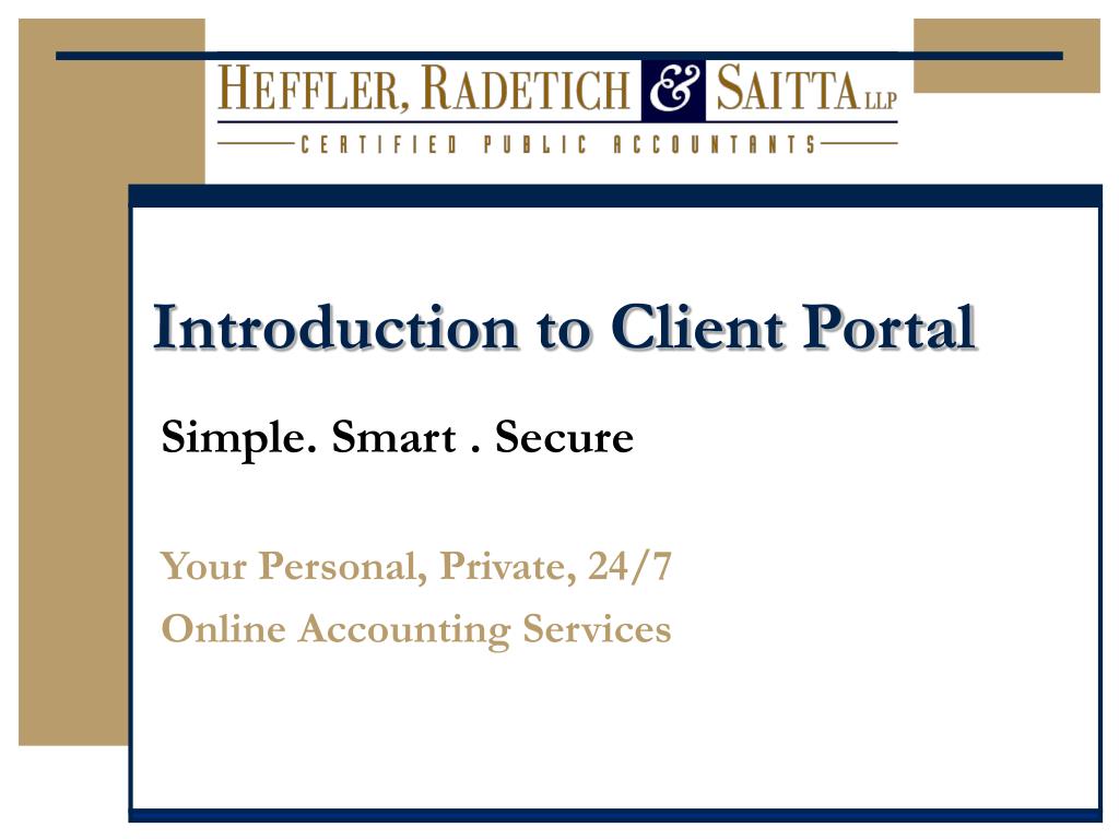 PPT - Introduction to Client Portal PowerPoint Presentation, free ...