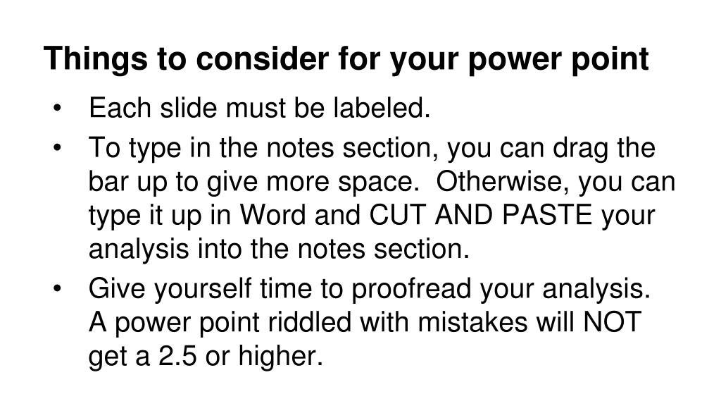 PPT - Things to consider for your power point PowerPoint Presentation ...