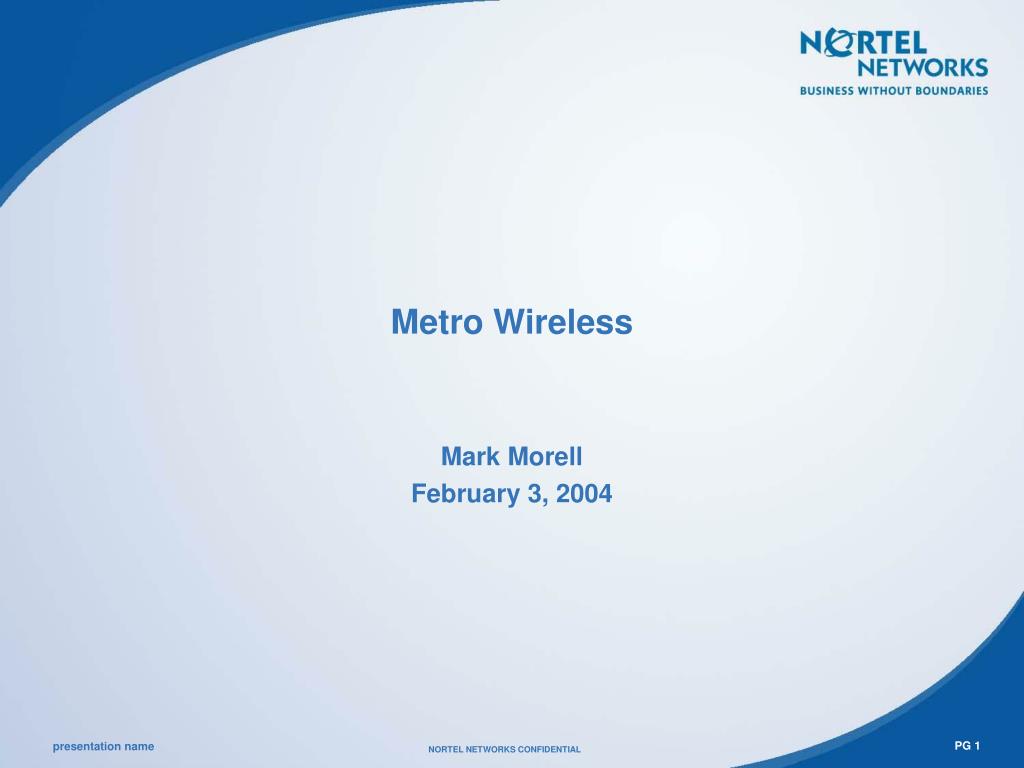 PPT - Metro Wireless PowerPoint Presentation, free download - ID:2754887