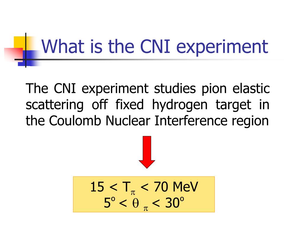 PPT - What is the CNI experiment PowerPoint Presentation, free download ...