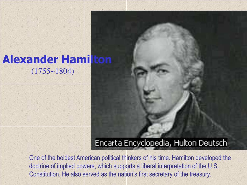 PPT - Alexander Hamilton (1755~1804) PowerPoint Presentation, free ...