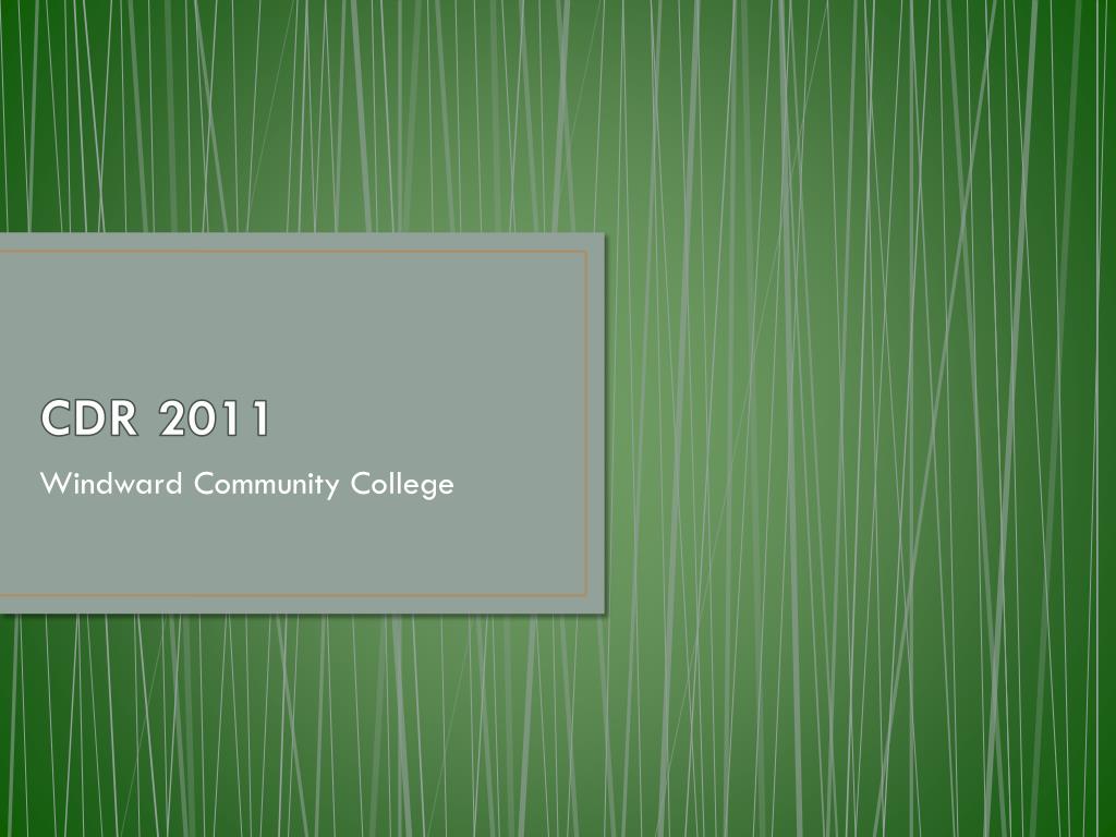 PPT - CDR 2011 PowerPoint Presentation, free download - ID:2757755