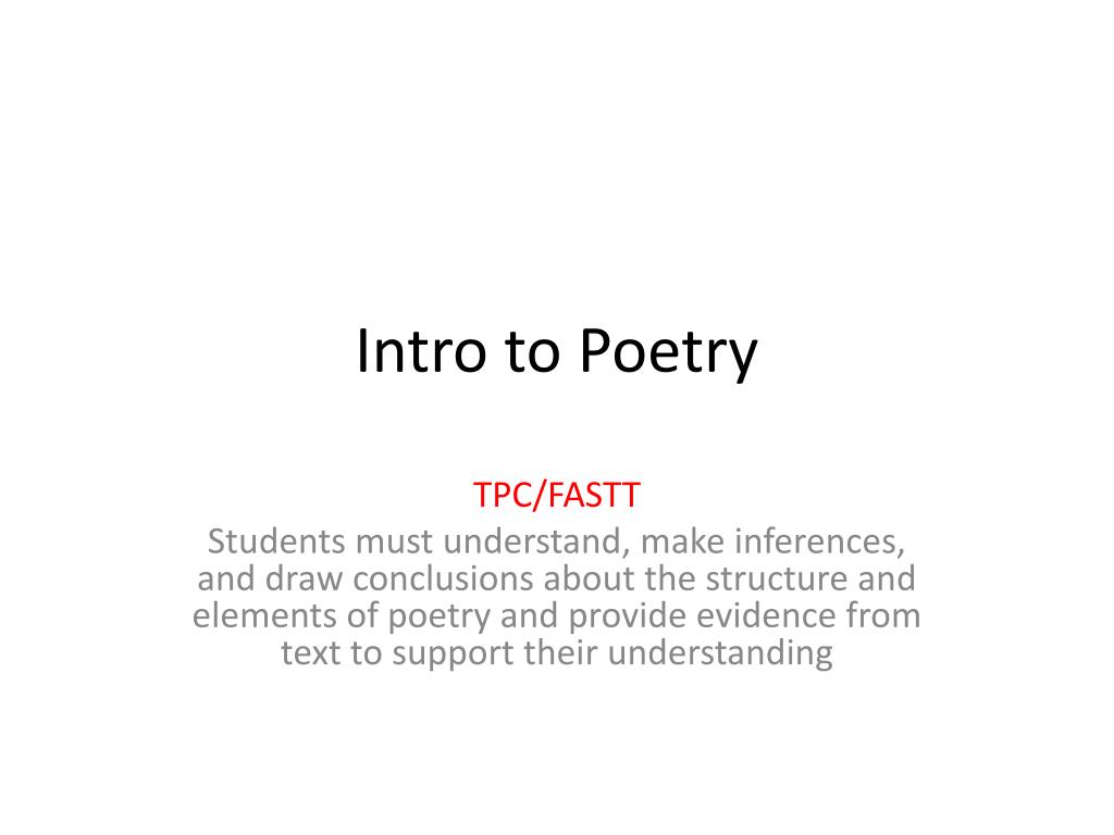 PPT - Intro to Poetry PowerPoint Presentation, free download - ID:2758129