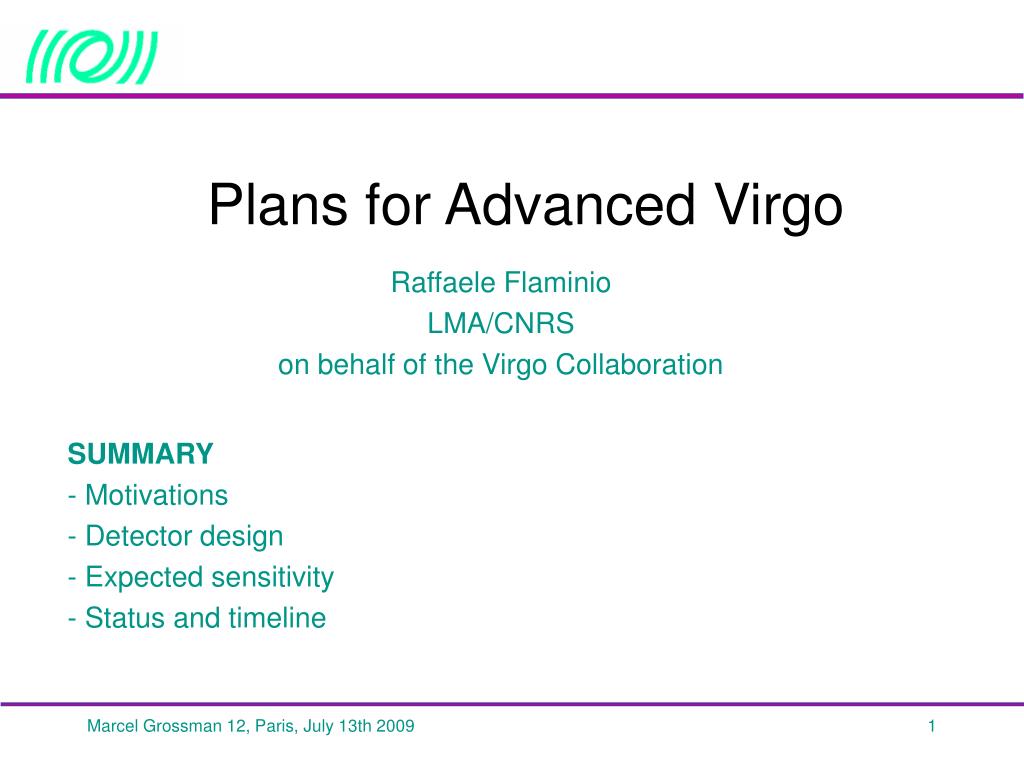 PPT - Plans for Advanced Virgo PowerPoint Presentation, free download ...