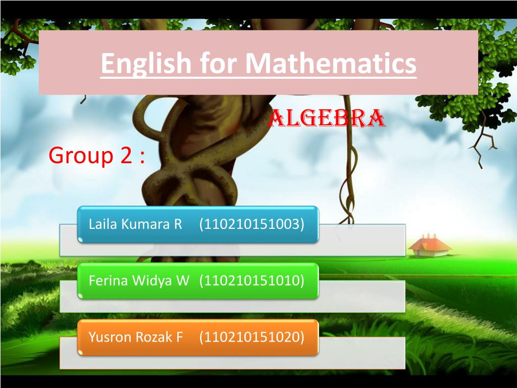 PPT - English for Mathematics PowerPoint Presentation, free download ...