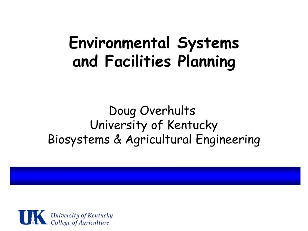 PPT - Environmental Systems and Facilities Planning PowerPoint ...