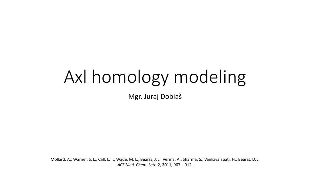 PPT - Axl homology modeling PowerPoint Presentation, free download - ID ...