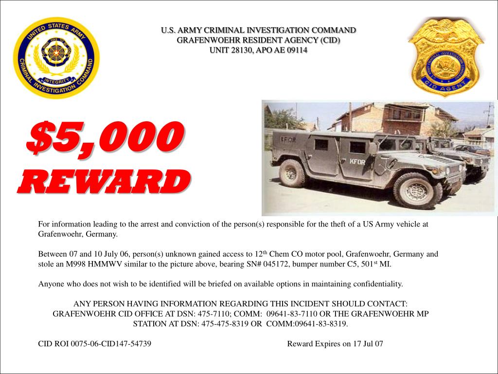 PPT - U.S. ARMY CRIMINAL INVESTIGATION COMMAND GRAFENWOEHR RESIDENT ...