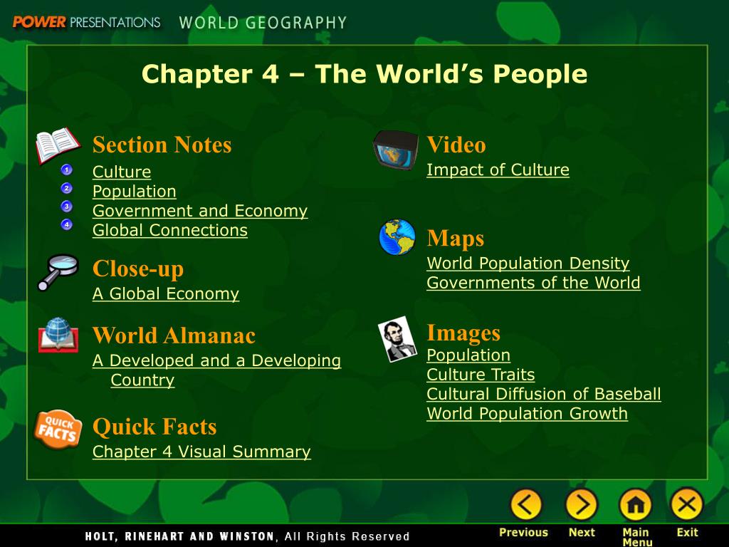 PPT - Chapter 4 – The World’s People PowerPoint Presentation, free ...