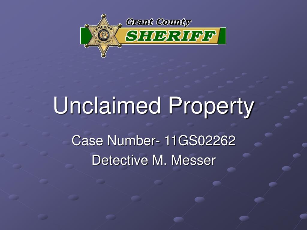 PPT - Unclaimed Property PowerPoint Presentation, free download - ID ...
