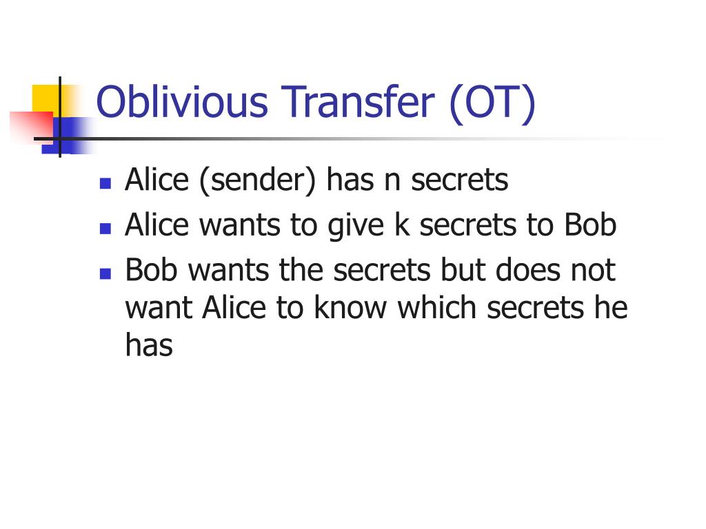 PPT - Oblivious Transfer (OT) PowerPoint Presentation, free download - ID:2769825