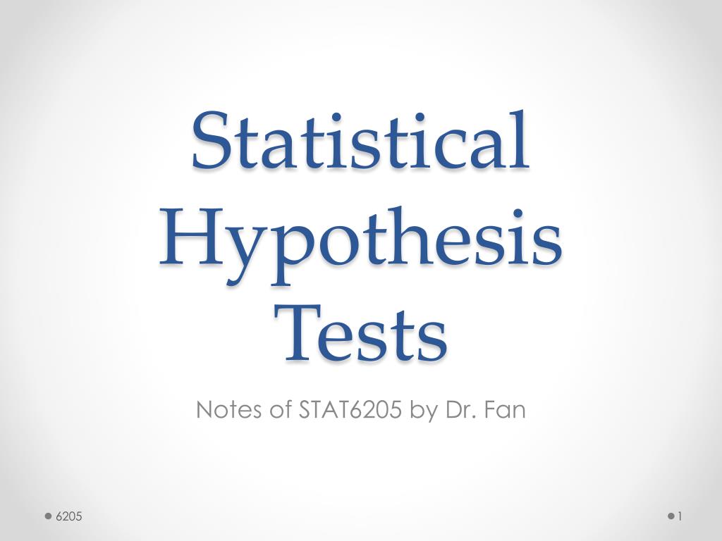 PPT - Statistical Hypothesis Tests PowerPoint Presentation, free ...