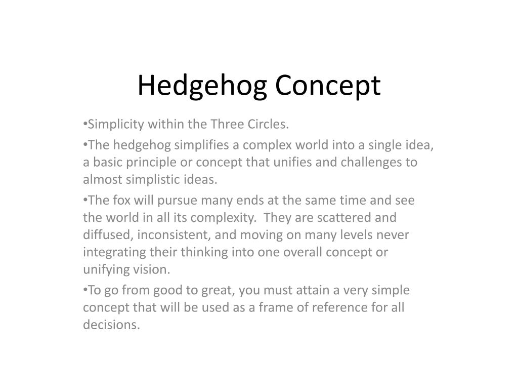 PPT - Hedgehog Concept PowerPoint Presentation, free download - ID:2771673