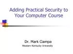 PPT - Computer Security Certifications Course PowerPoint Presentation ...
