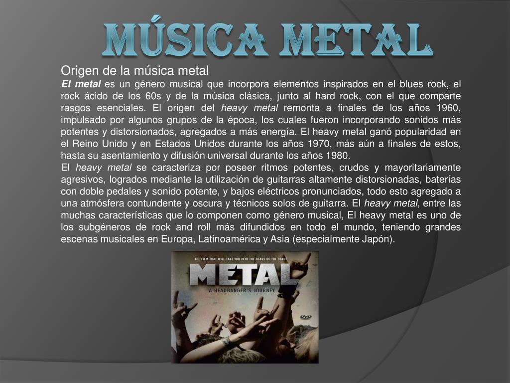 PPT - Música metal PowerPoint Presentation, free download - ID:2772102
