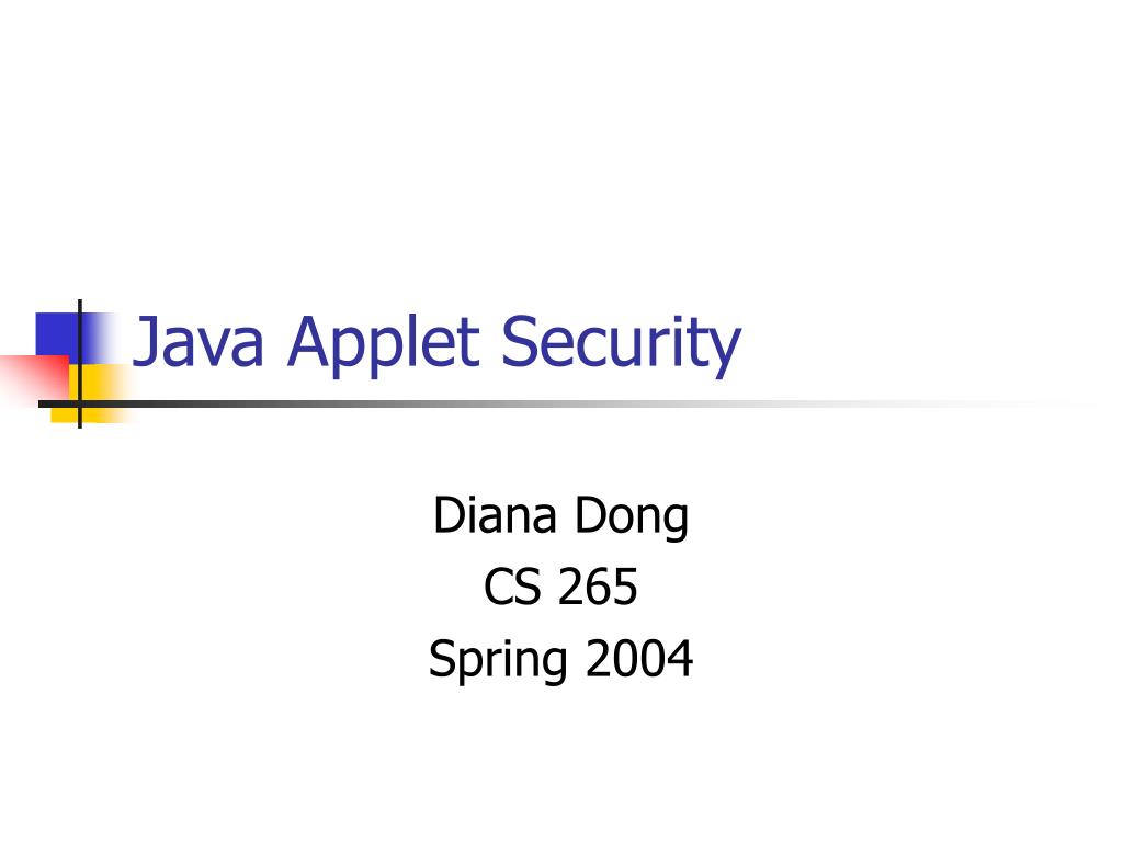 PPT - Java Applet Security PowerPoint Presentation, free download - ID ...