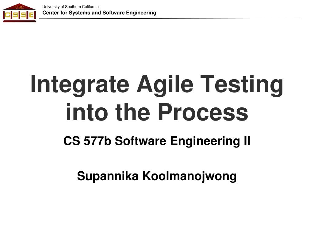PPT - Integrate Agile Testing into the Process PowerPoint Presentation ...