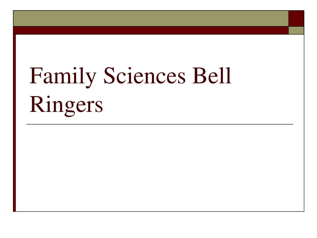 PPT - Family Sciences Bell Ringers - Weekly Reflections for Personal ...