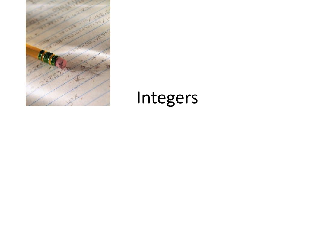 PPT - Integers PowerPoint Presentation, free download - ID:2779987