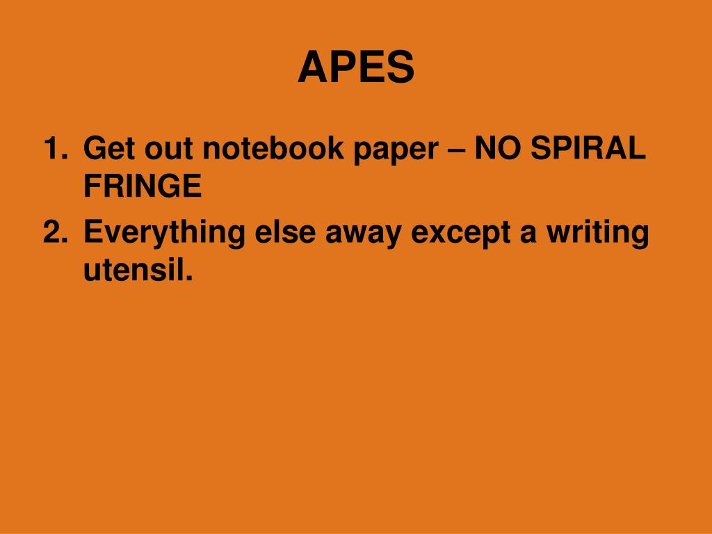 PPT - APES PowerPoint Presentation, free download - ID:2781033