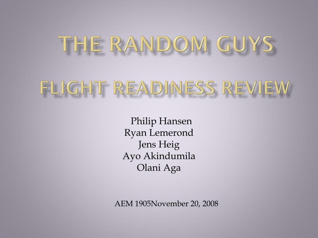 PPT - The Random Guys PowerPoint Presentation, free download - ID:2781629