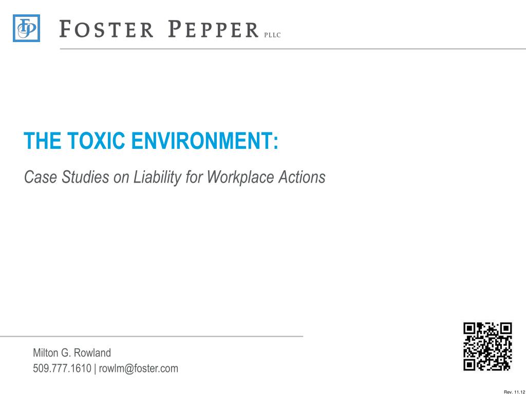 PPT - THE TOXIC ENVIRONMENT: PowerPoint Presentation, free download ...