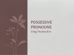 PPT - Possessive Pronouns PowerPoint Presentation, free download - ID ...
