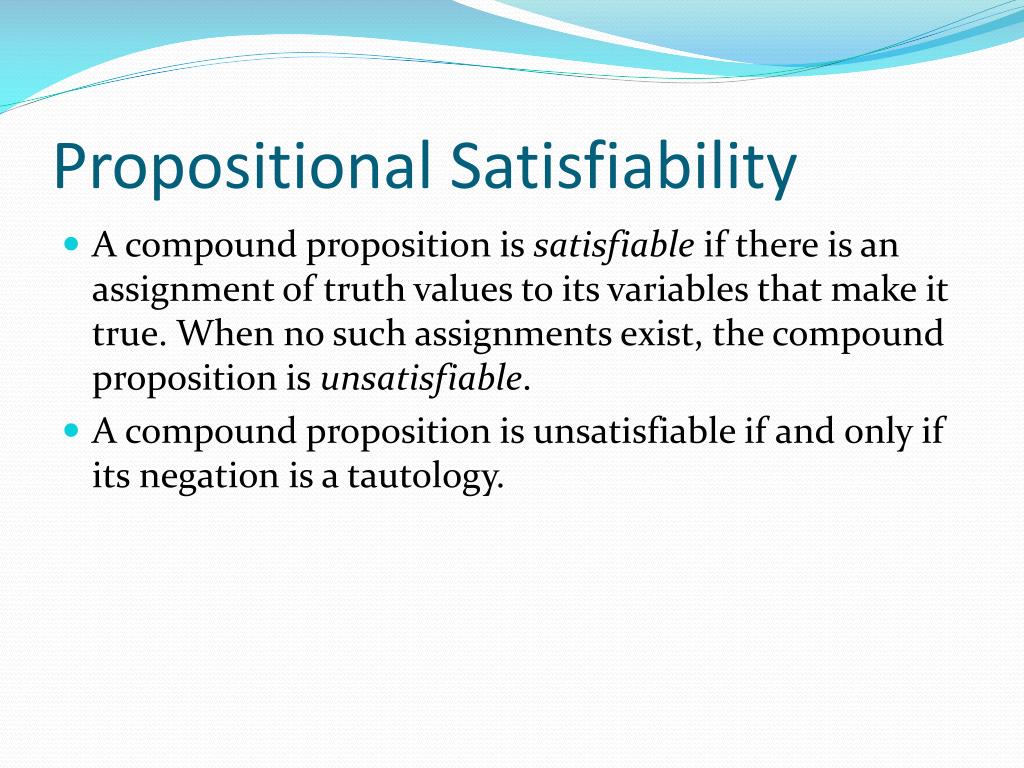 PPT - Propositional Satisfiability PowerPoint Presentation, free ...