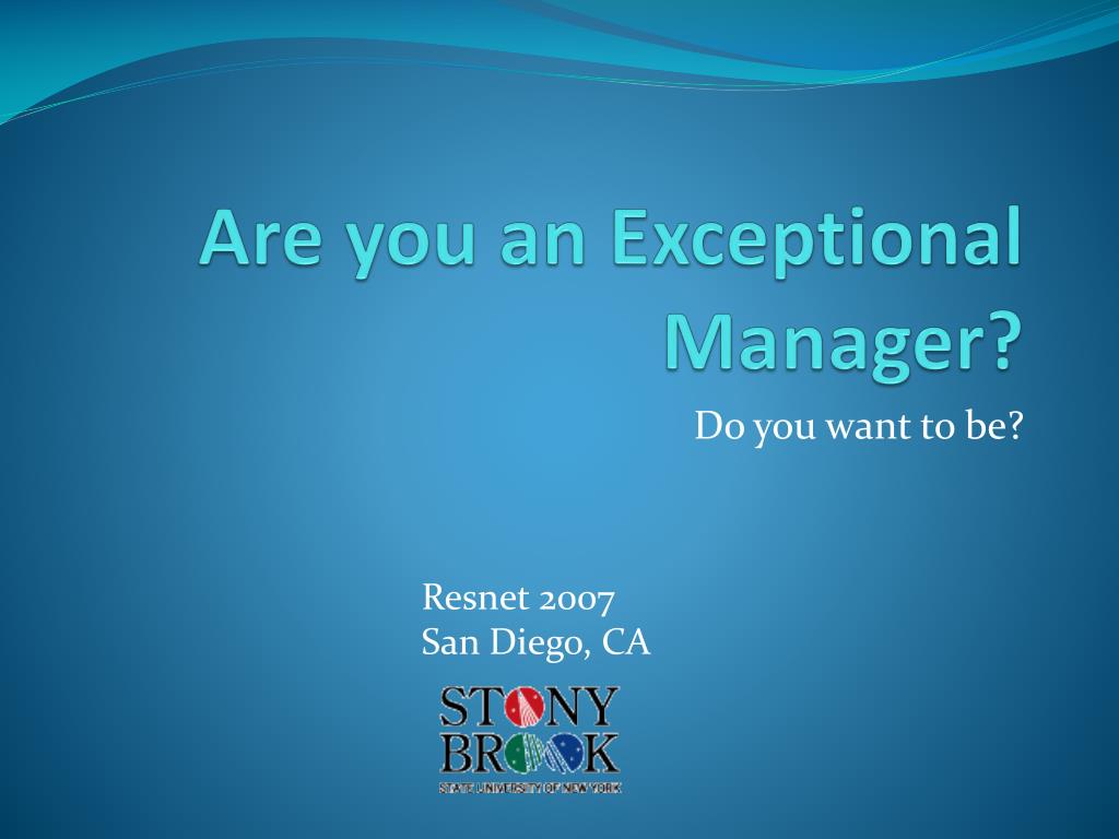 PPT - Are you an Exceptional Manager? PowerPoint Presentation, free ...