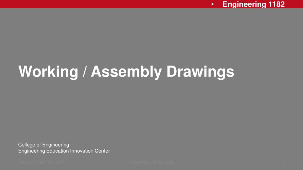 PPT - Working / Assembly Drawings PowerPoint Presentation, free ...