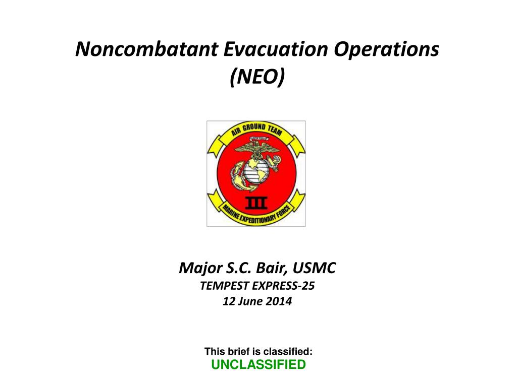 PPT - Noncombatant Evacuation Operations (NEO) PowerPoint Presentation ...