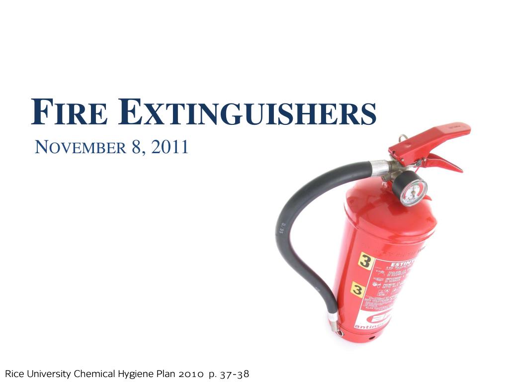 PPT - Fire Extinguishers PowerPoint Presentation, free download - ID ...