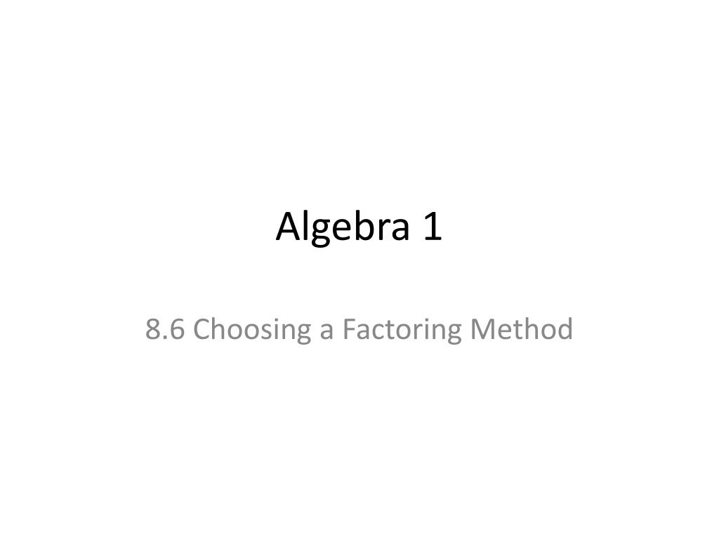PPT - Algebra 1 PowerPoint Presentation, free download - ID:2794820