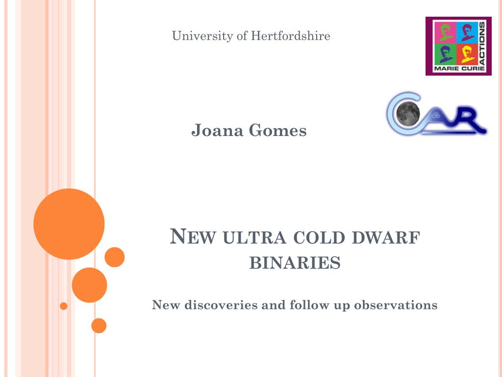 PPT - New ultra cold dwarf binaries PowerPoint Presentation, free ...
