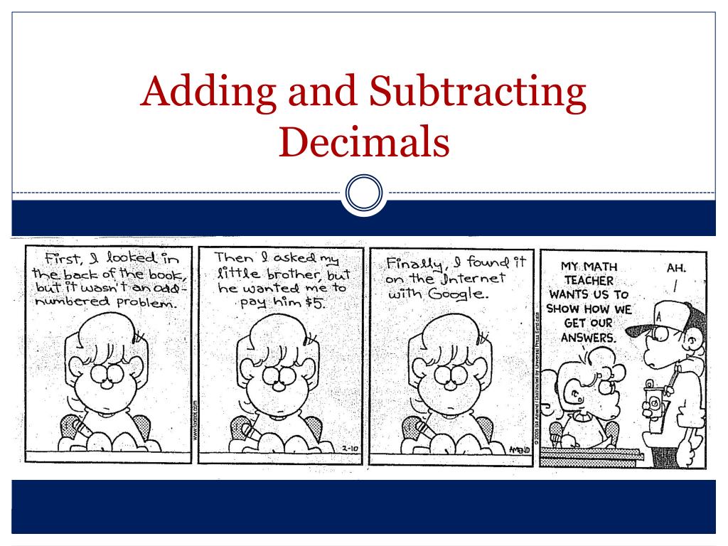 PPT - Adding and Subtracting Decimals PowerPoint Presentation, free ...