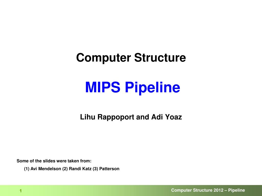 PPT - Computer Structure MIPS Pipeline PowerPoint Presentation, free ...