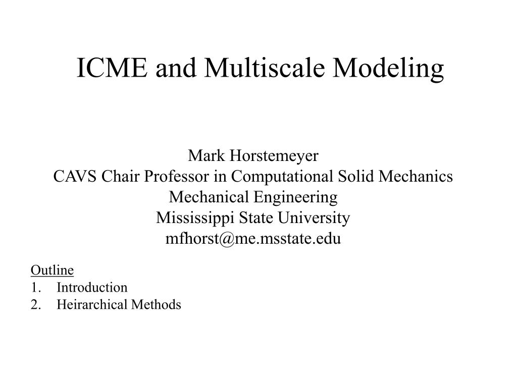 PPT - ICME and Multiscale Modeling PowerPoint Presentation, free ...