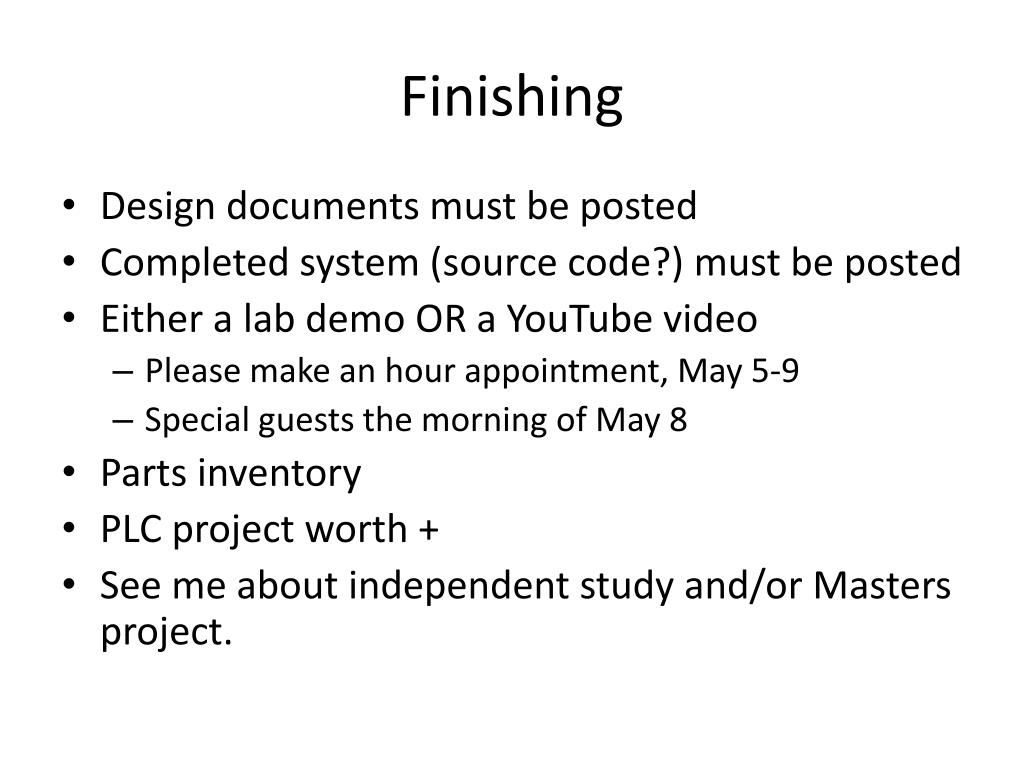 PPT - Finishing PowerPoint Presentation, free download - ID:2800226