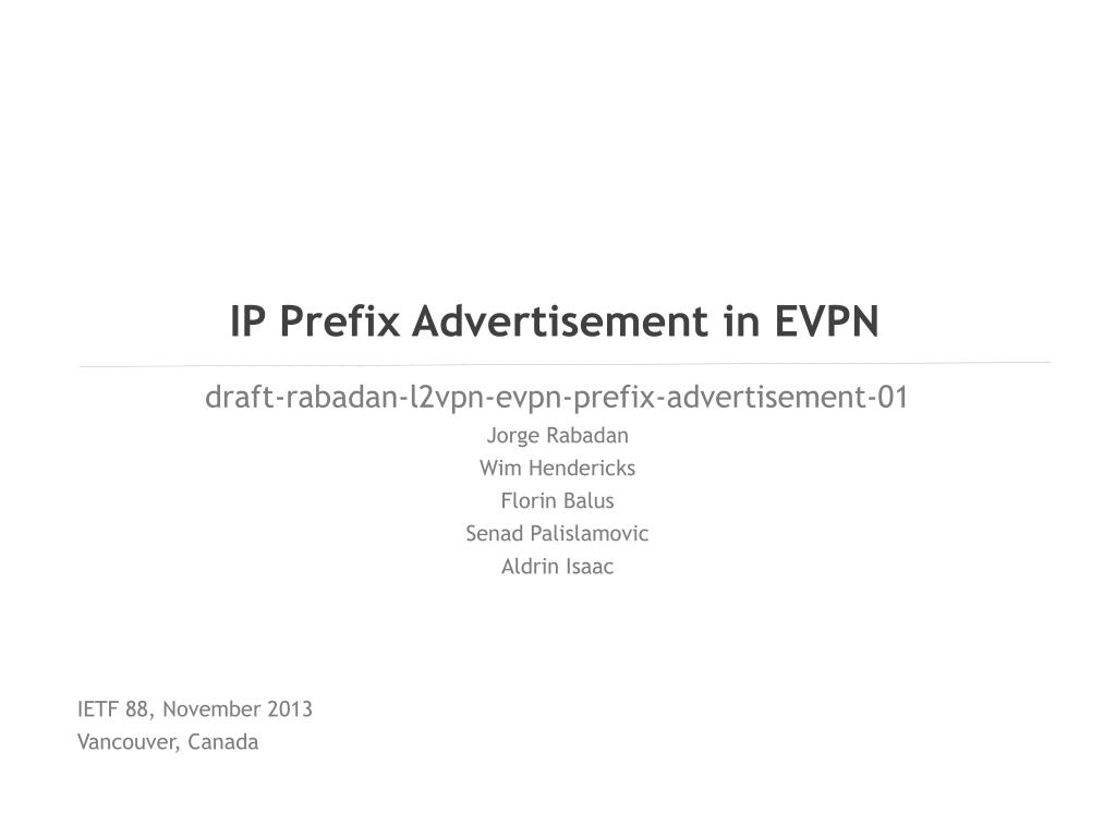 PPT - IP Prefix Advertisement in EVPN PowerPoint Presentation, free download - ID:2803175