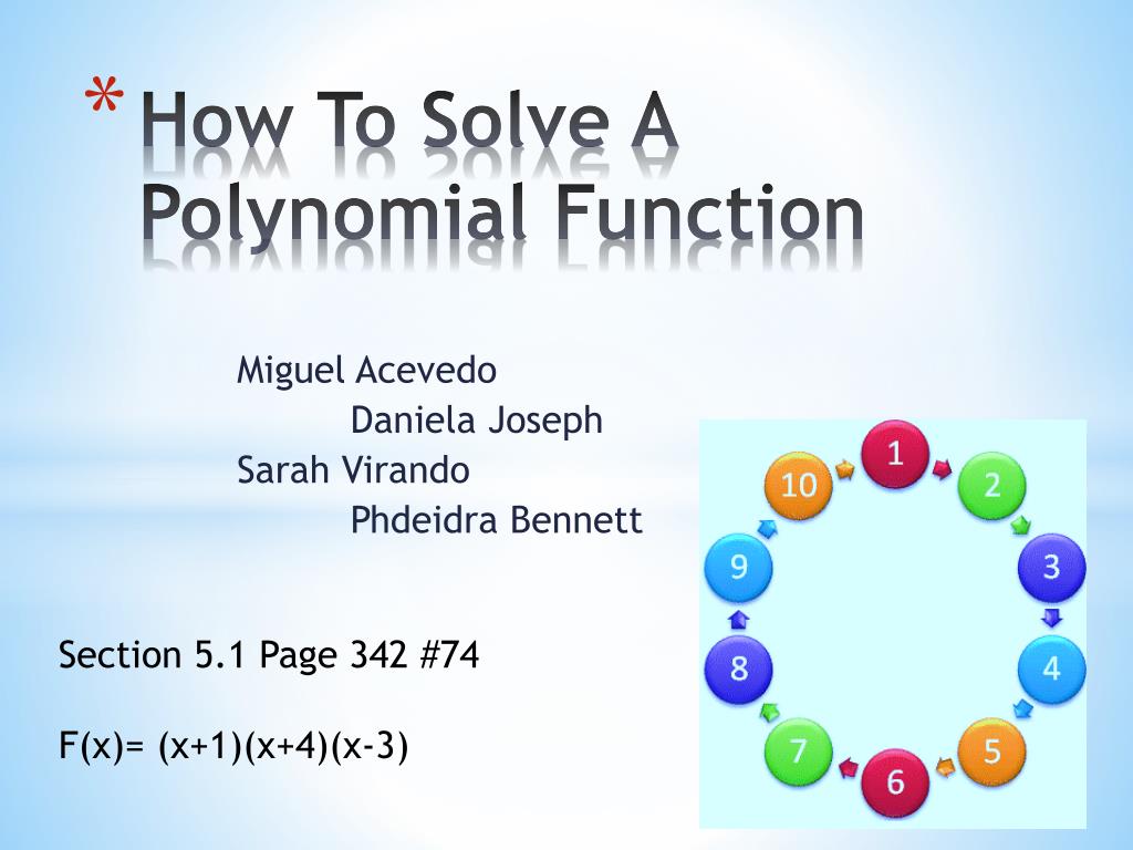 PPT - How To Solve A Polynomial Function PowerPoint Presentation, free ...