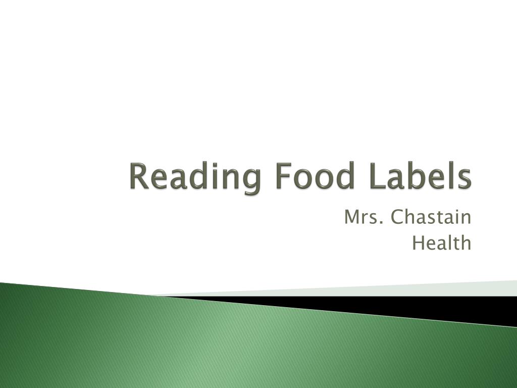PPT - Reading Food Labels PowerPoint Presentation, free download - ID ...