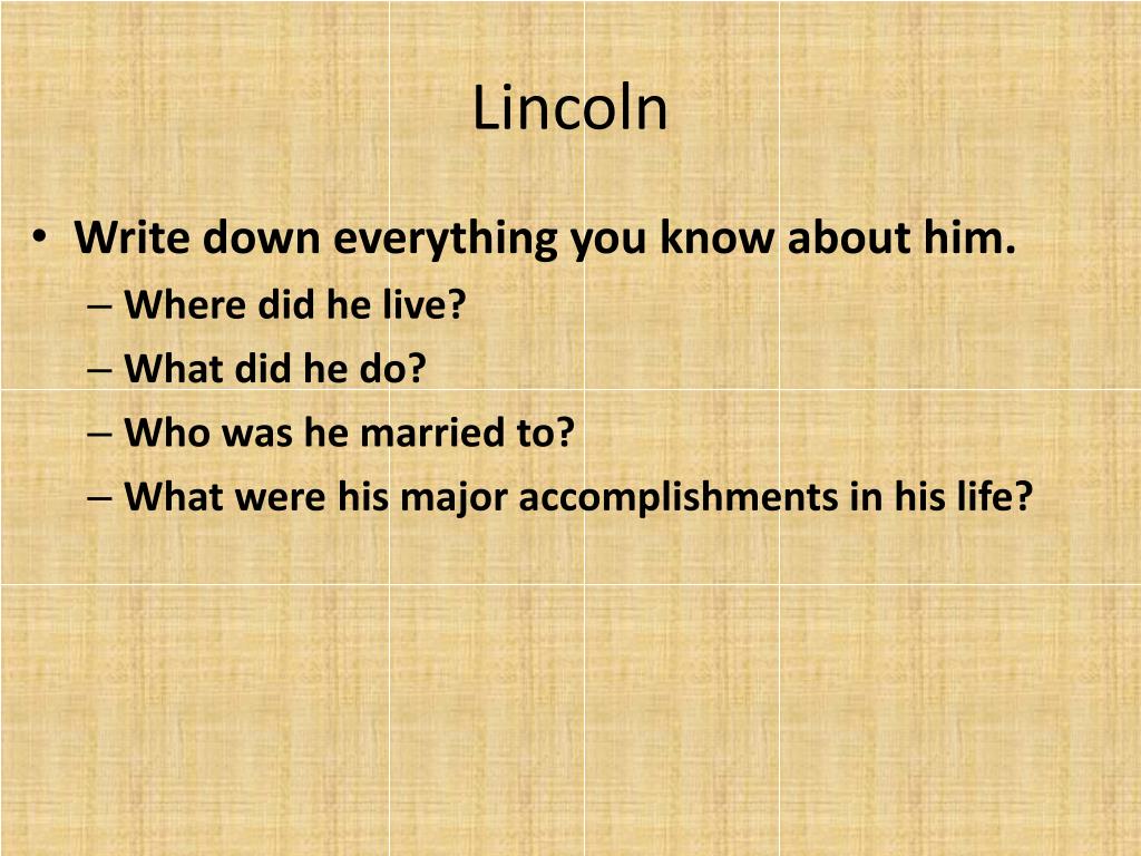 PPT - Lincoln PowerPoint Presentation, free download - ID:2805306