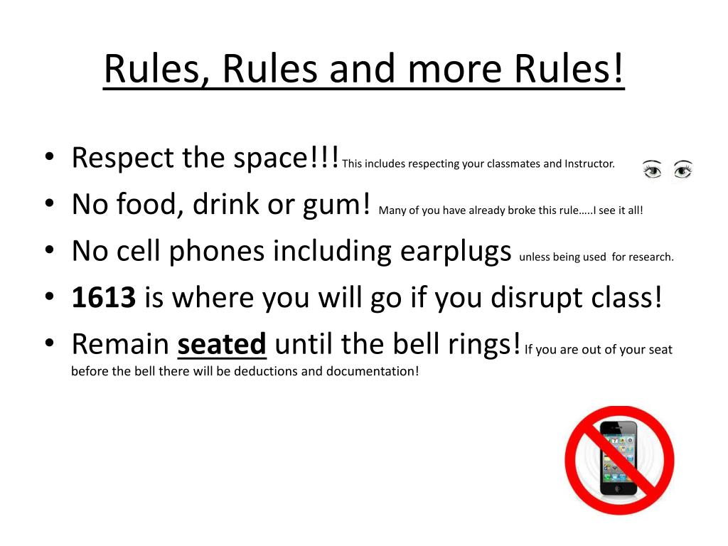 PPT - Rules, Rules and more Rules! PowerPoint Presentation, free ...