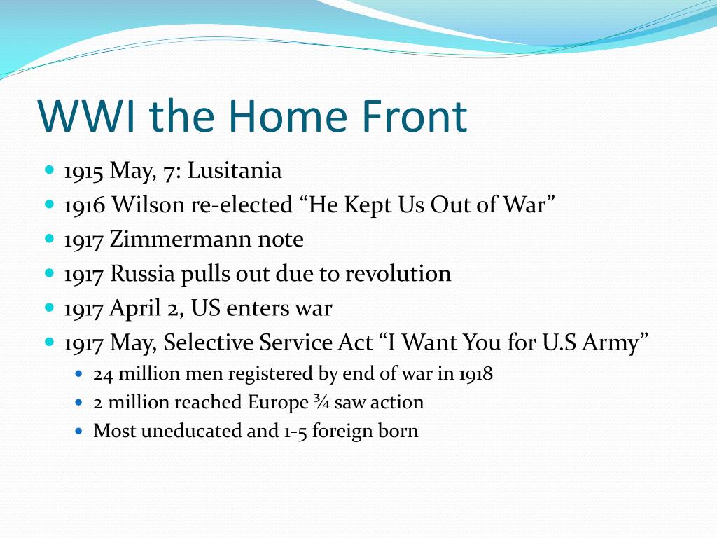 PPT - WWI the Home Front PowerPoint Presentation, free download - ID ...