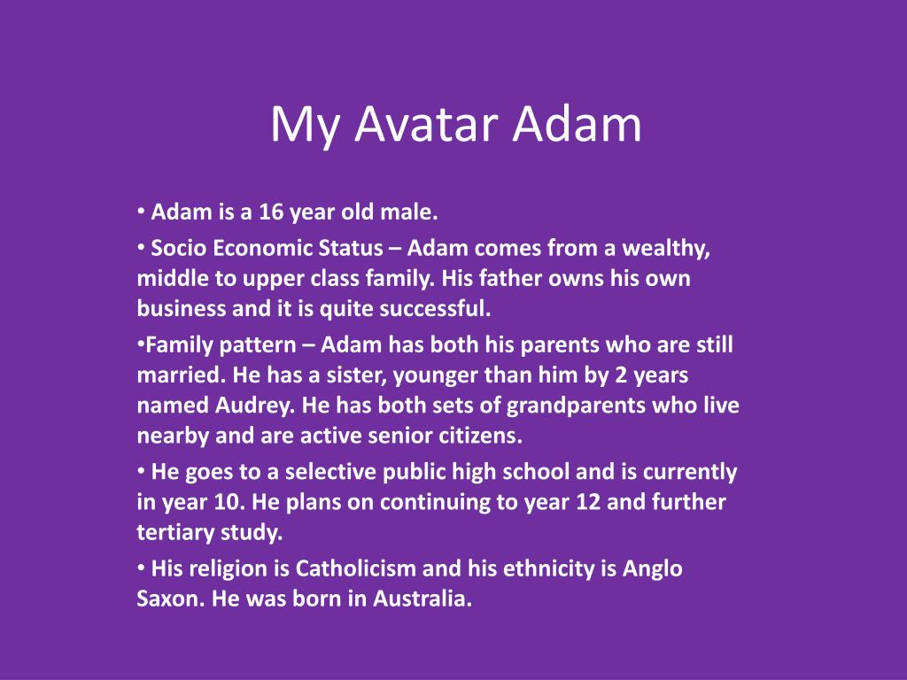 PPT - My Avatar Adam PowerPoint Presentation, free download - ID:2812819