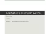 PPT - Introduction to Information Systems PowerPoint Presentation, free ...