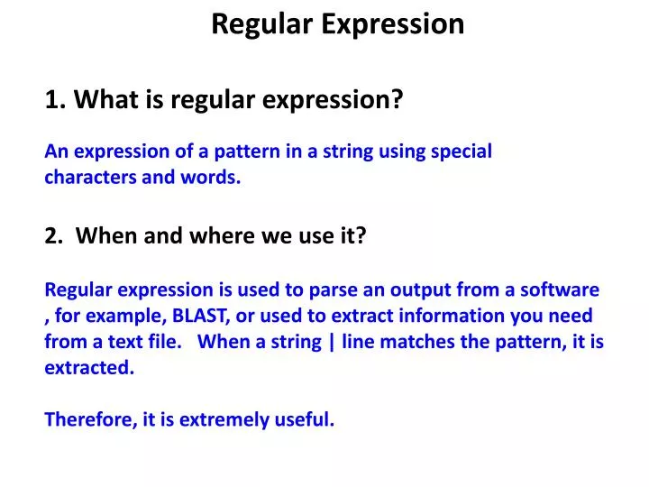 PPT Regular Expression 1 What Is Regular Expression PowerPoint PPT Regular Expression 1 What Is Regular Expression PowerPoint