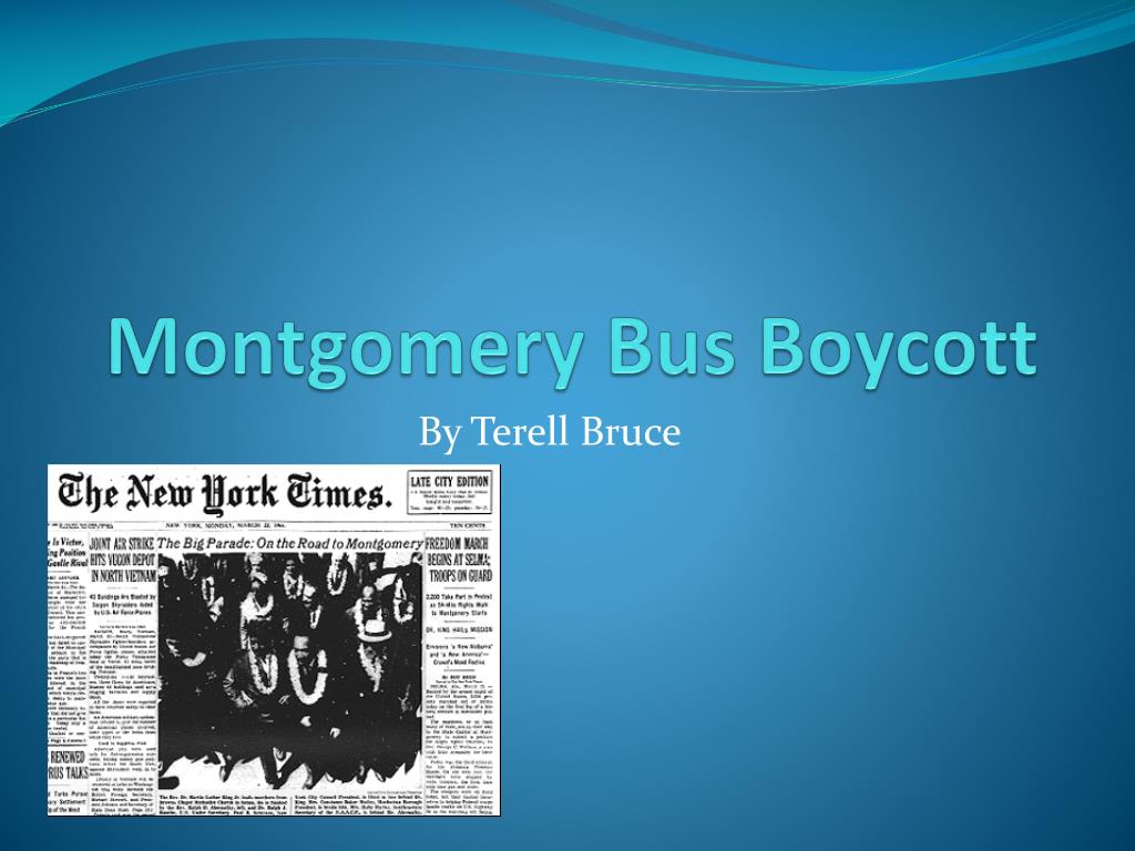 PPT - Montgomery Bus Boycott PowerPoint Presentation, free download ...