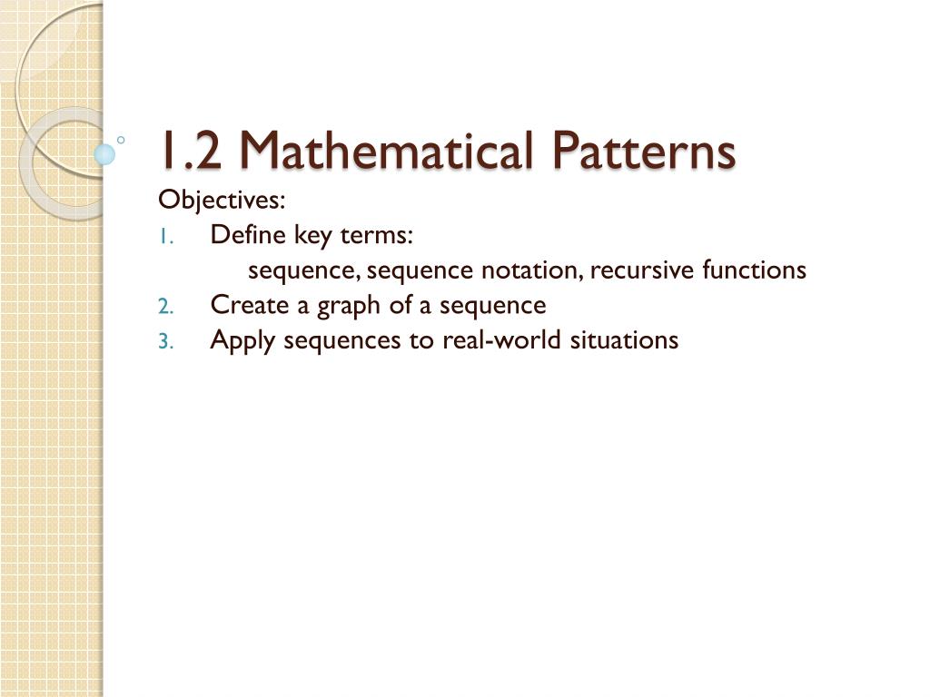 PPT - 1.2 Mathematical Patterns PowerPoint Presentation, free download ...