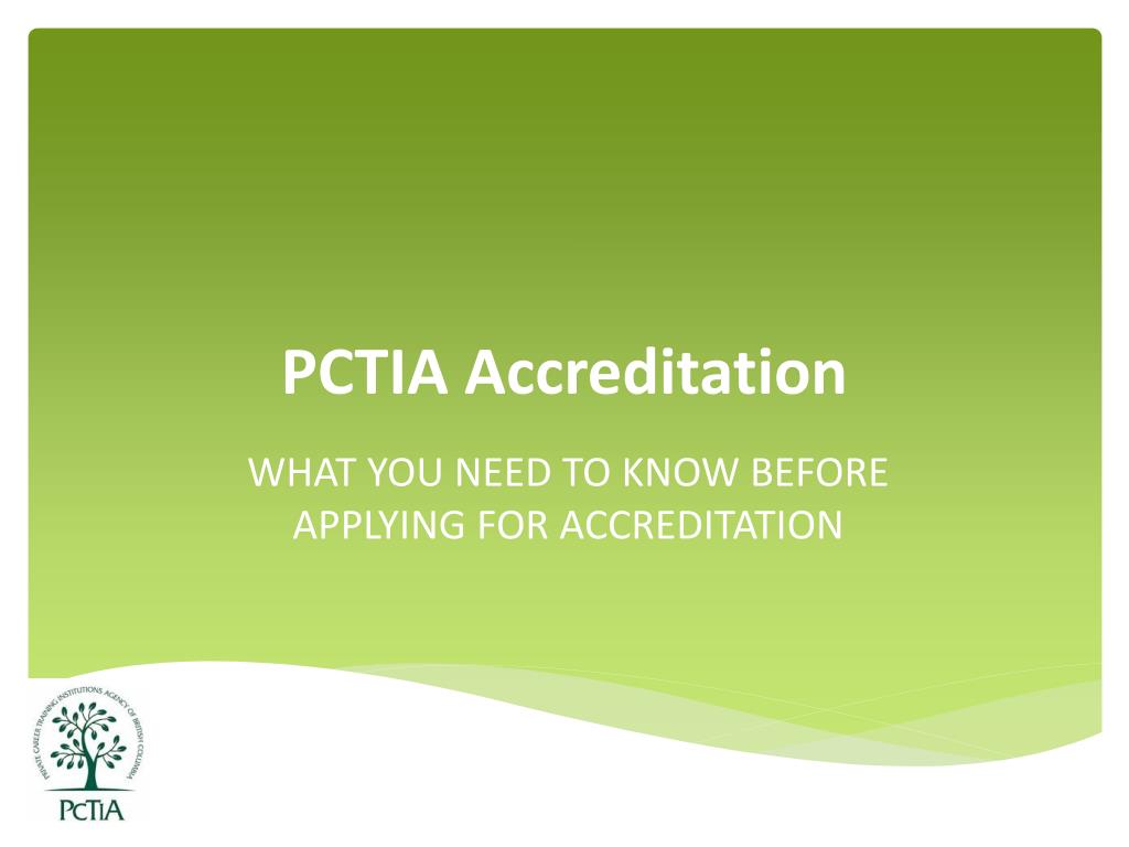 PPT - PCTIA Accreditation PowerPoint Presentation, free download - ID ...